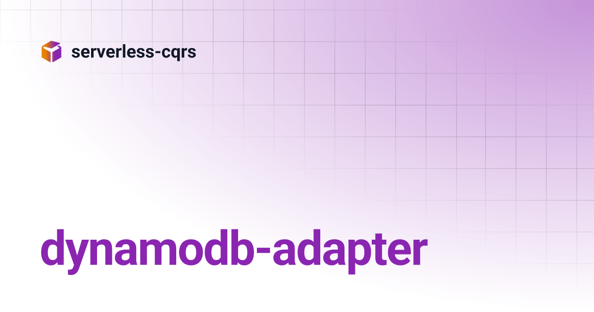 dynamodb-adapter | serverless-cqrs